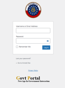 Login Page - Government Payments